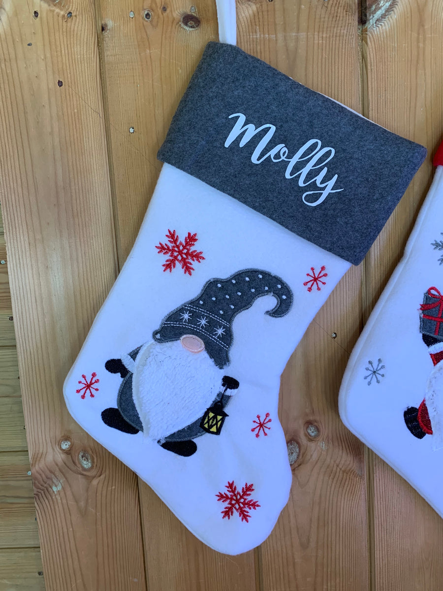 Personalised stocking - Nordic Santa – Handmade by Helen Co