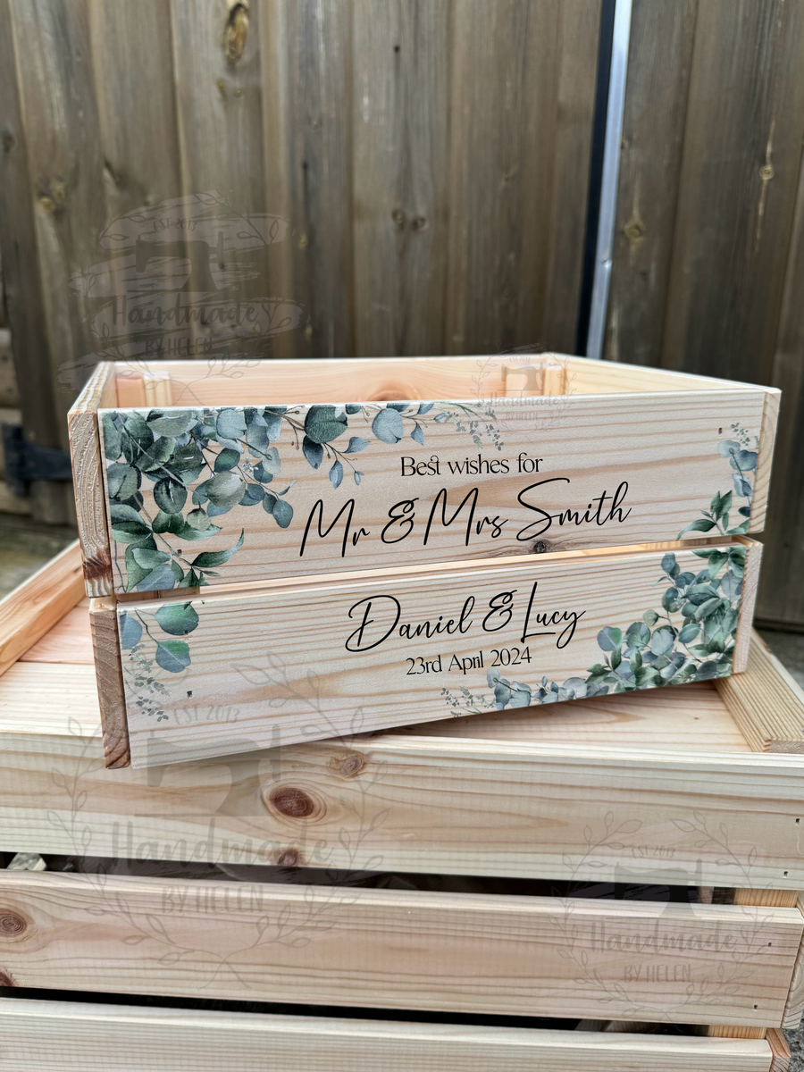 Personalised Wedding Crate – Handmade by Helen Co